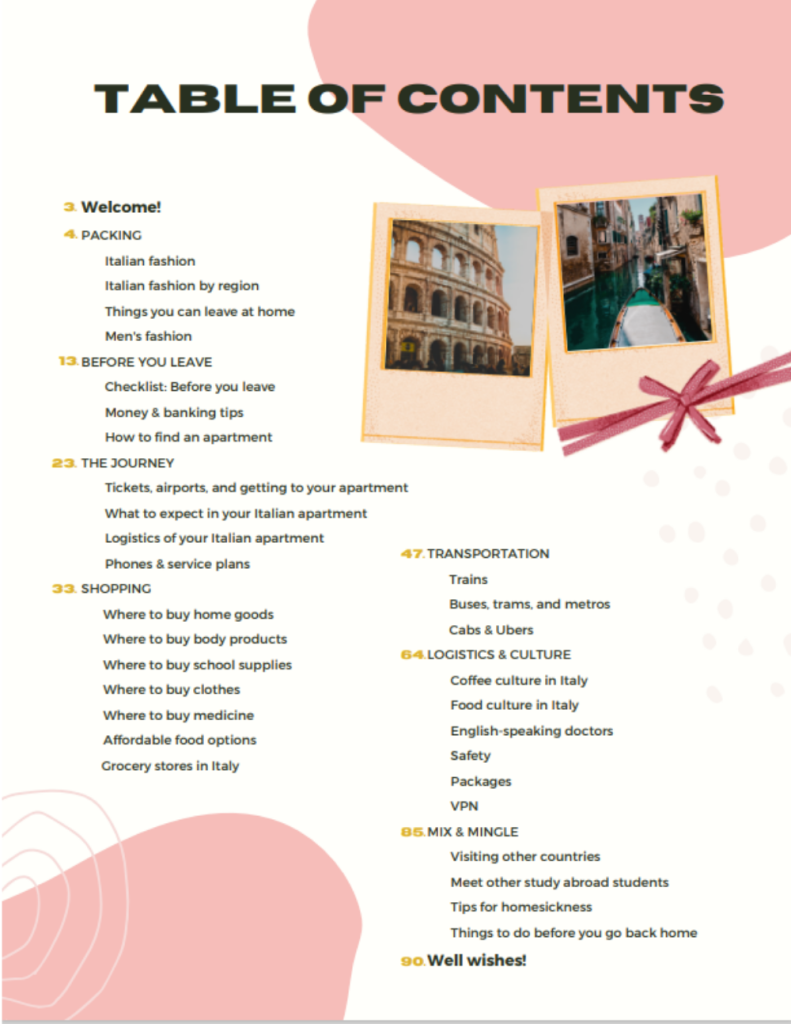 Italy Study Abroad Guide - Kacie Rose Travel